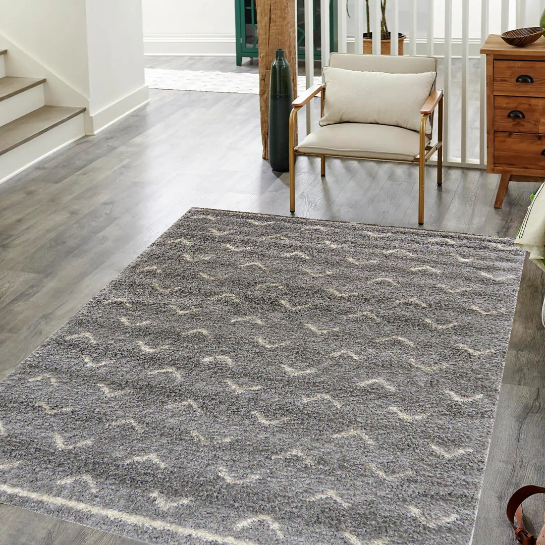 40% off on White Lines Gipsy Shaggy Rug | OneDayOnly