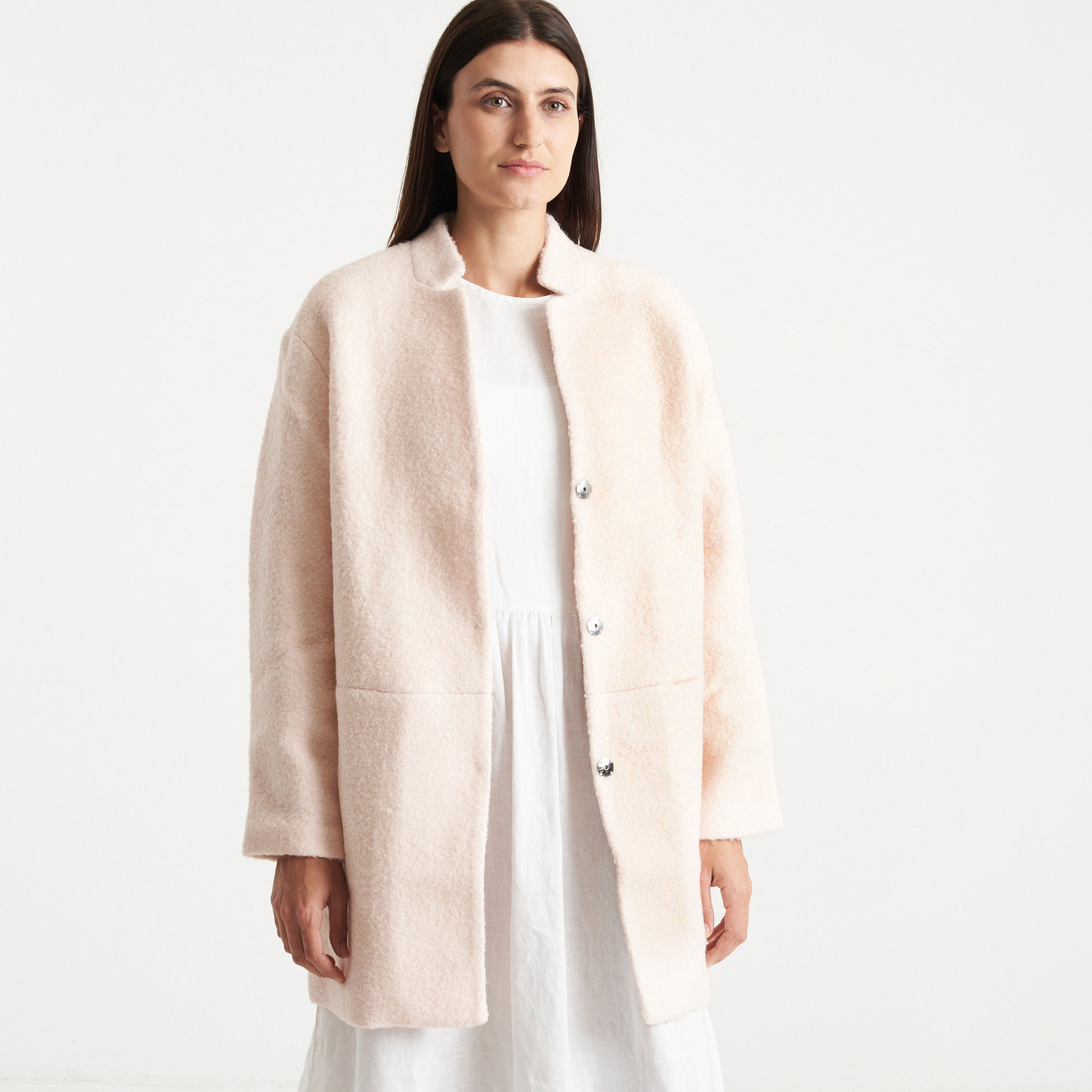 63% off on ONLY Ladies Light Pink Wool Coat | OneDayOnly