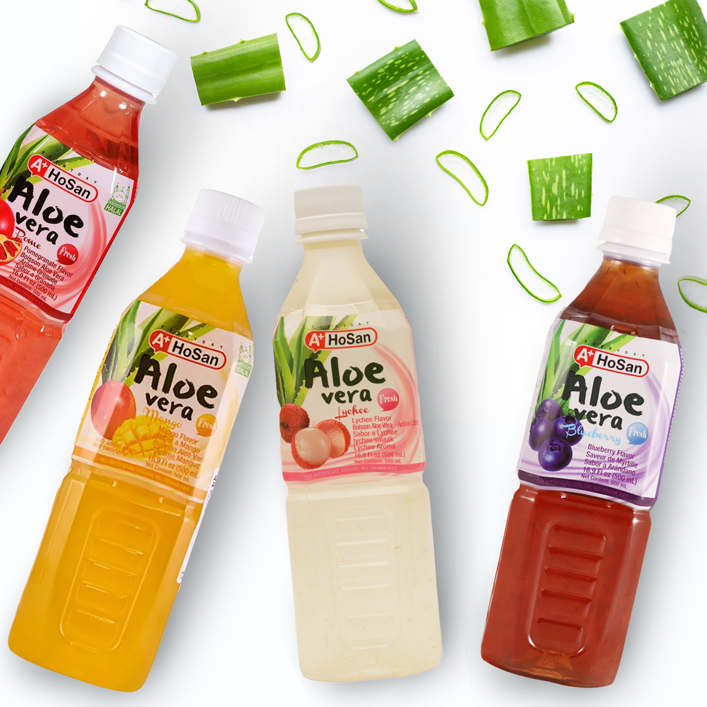 A+ HoSan 4x 500ml Aloe Vera Flavoured Drinks | OneDayOnly