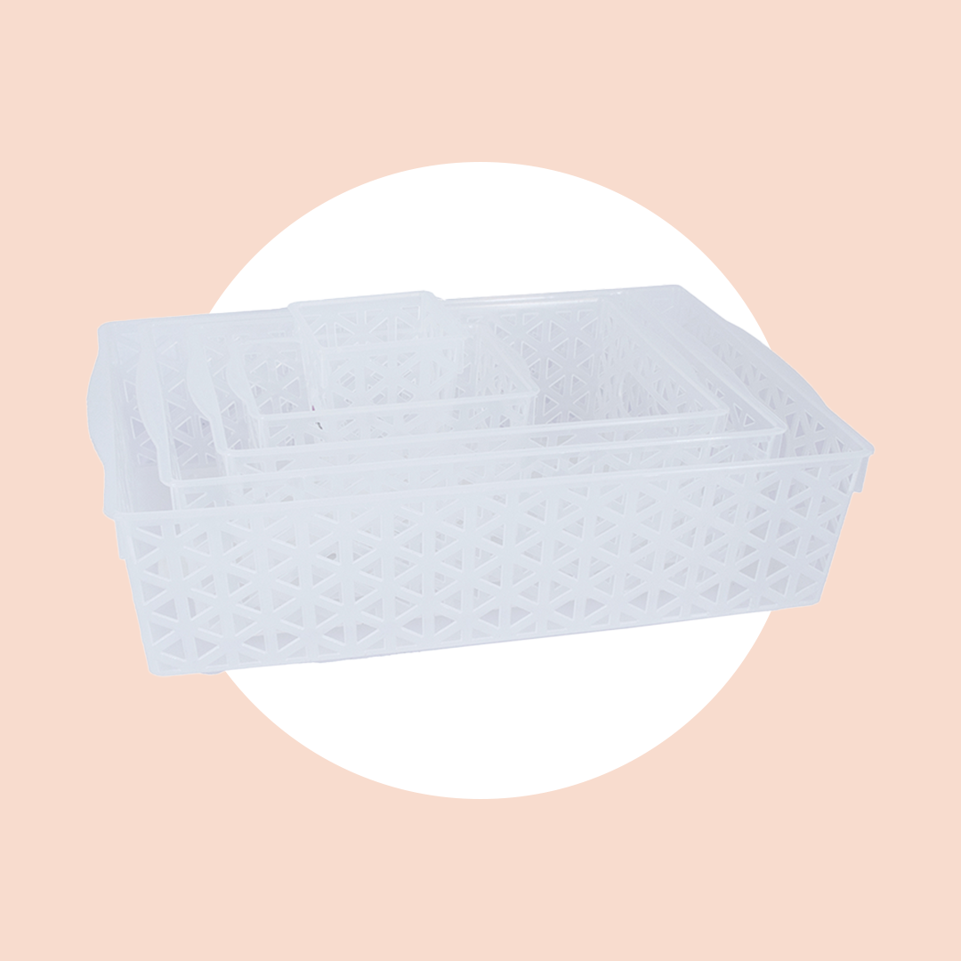 20% off on 10x Clear Plastic Storage Baskets | OneDayOnly