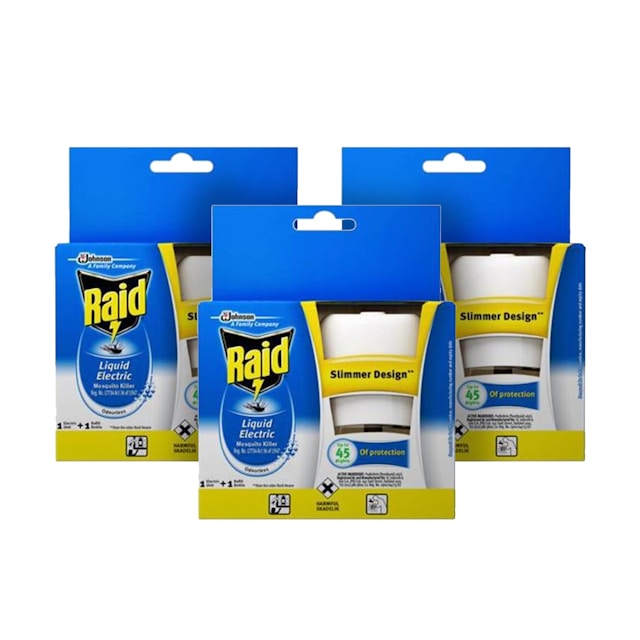 Raid 3x 33ml Liquid Electric Mosquito Killers | OneDayOnly