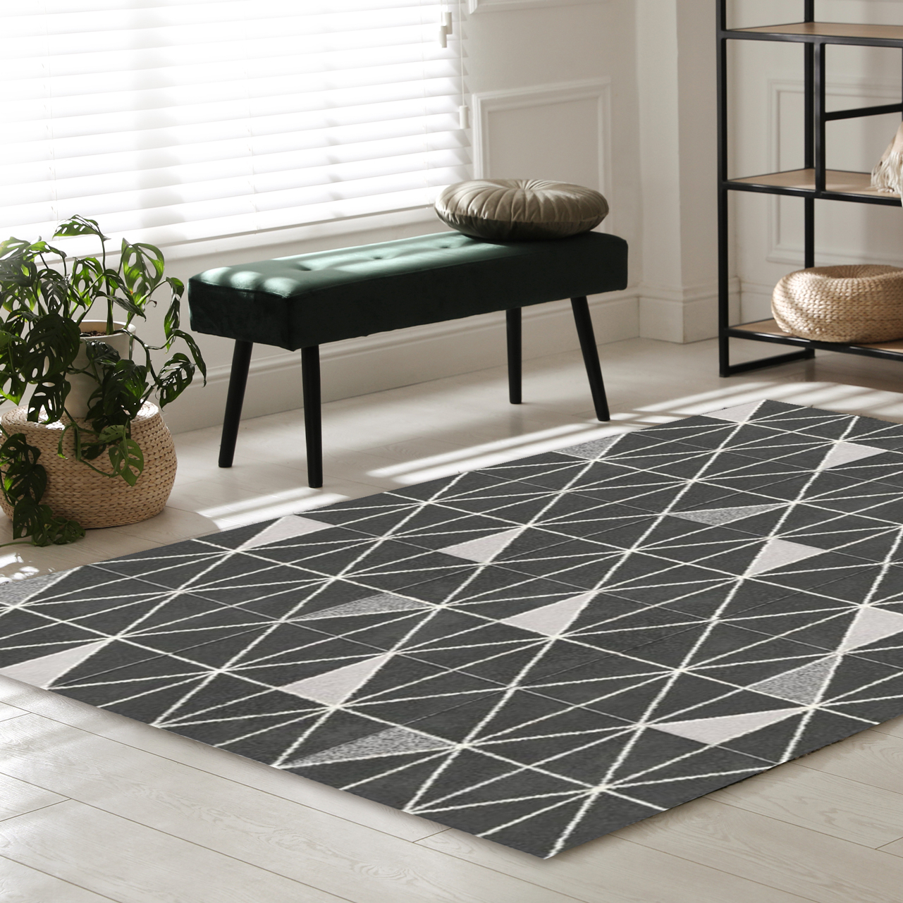 54% off on Shard Dark Modern Triangular Rug | OneDayOnly