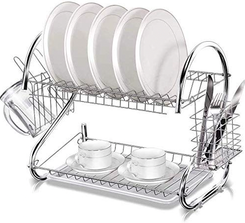 42% off on 2x Two-Tier Dish Drying Racks | OneDayOnly