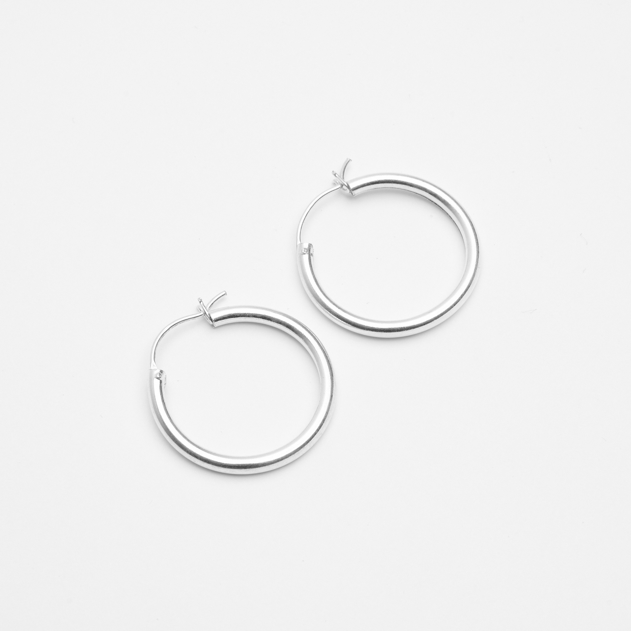 25% off on Sterling Silver 25mm Round Hoops | OneDayOnly
