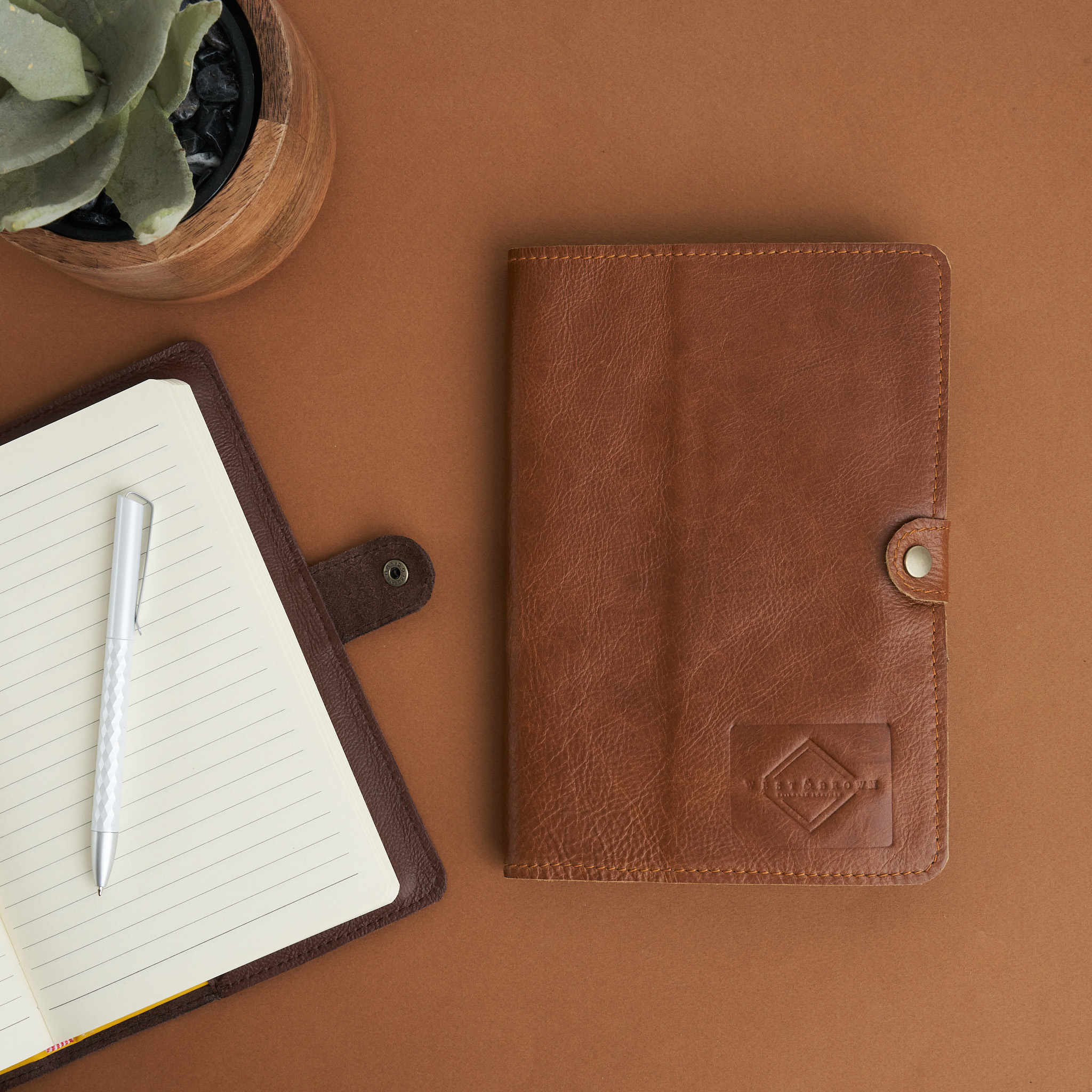36% off on West & Brown A5 Leather Book Cover | OneDayOnly