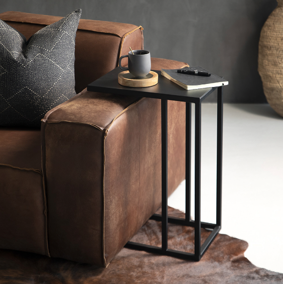 24% off on Marcus Steel Black Arm Table | OneDayOnly