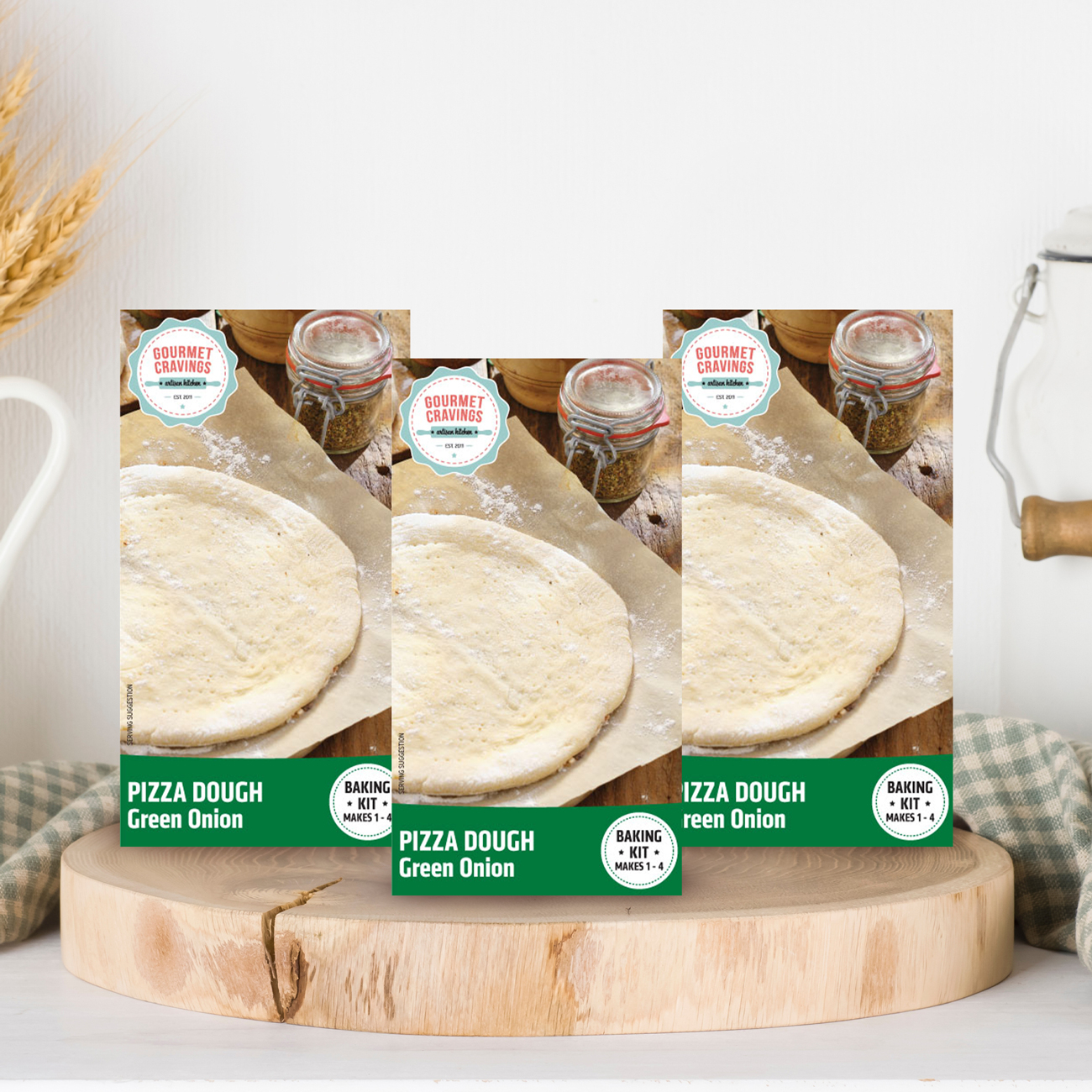 Gourmet Cravings 3x 390g Pizza Dough Mixes | OneDayOnly