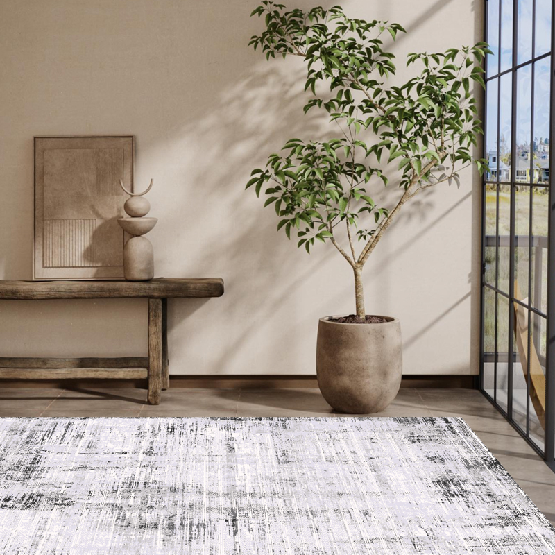 51% off on Rustic Abstract Gray Rug | OneDayOnly