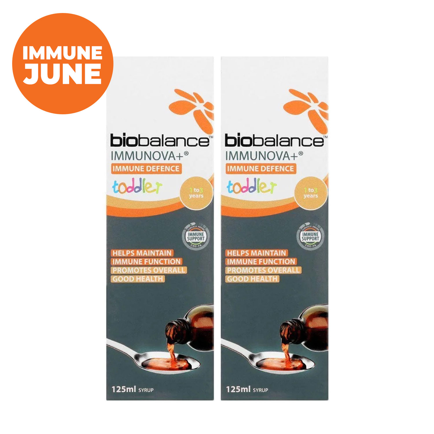 44% off on Biobalance 2x 125ml Immunova Toddler | OneDayOnly