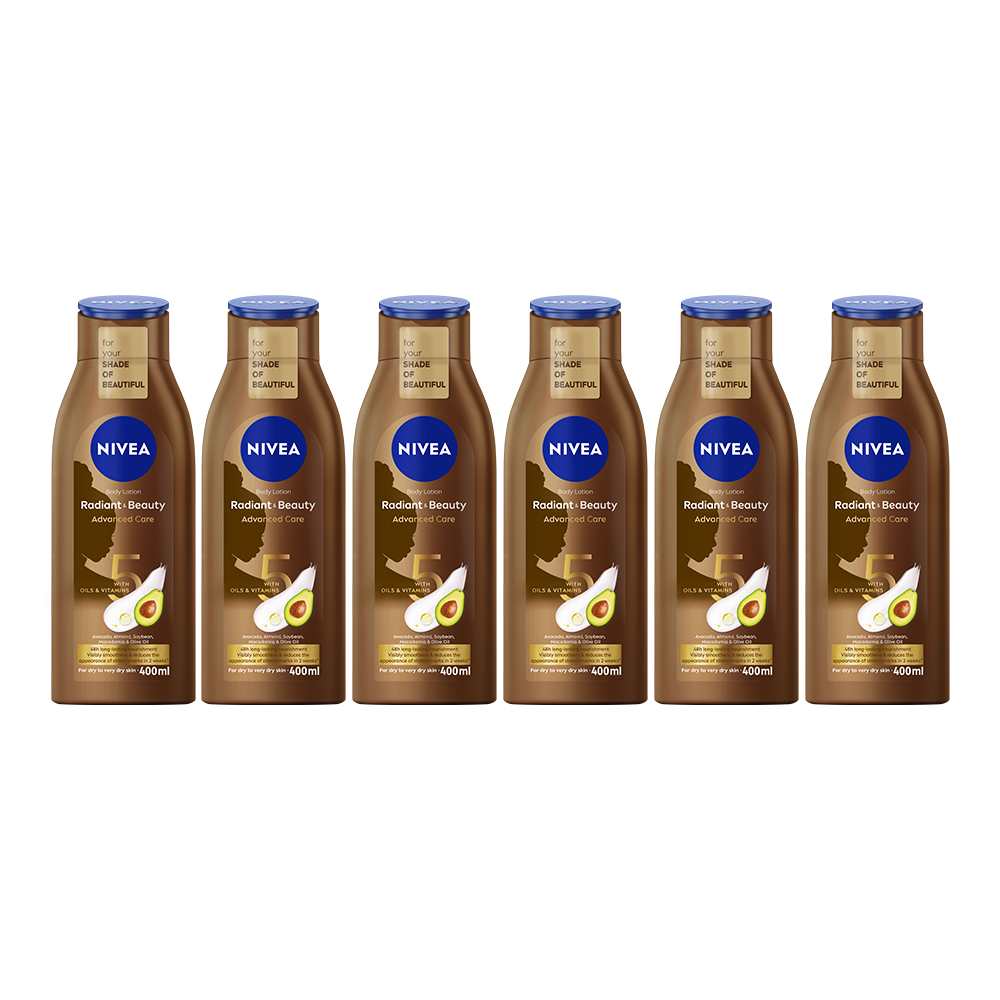 33% off on NIVEA 6x 400ml Radiant Moisturisers | OneDayOnly
