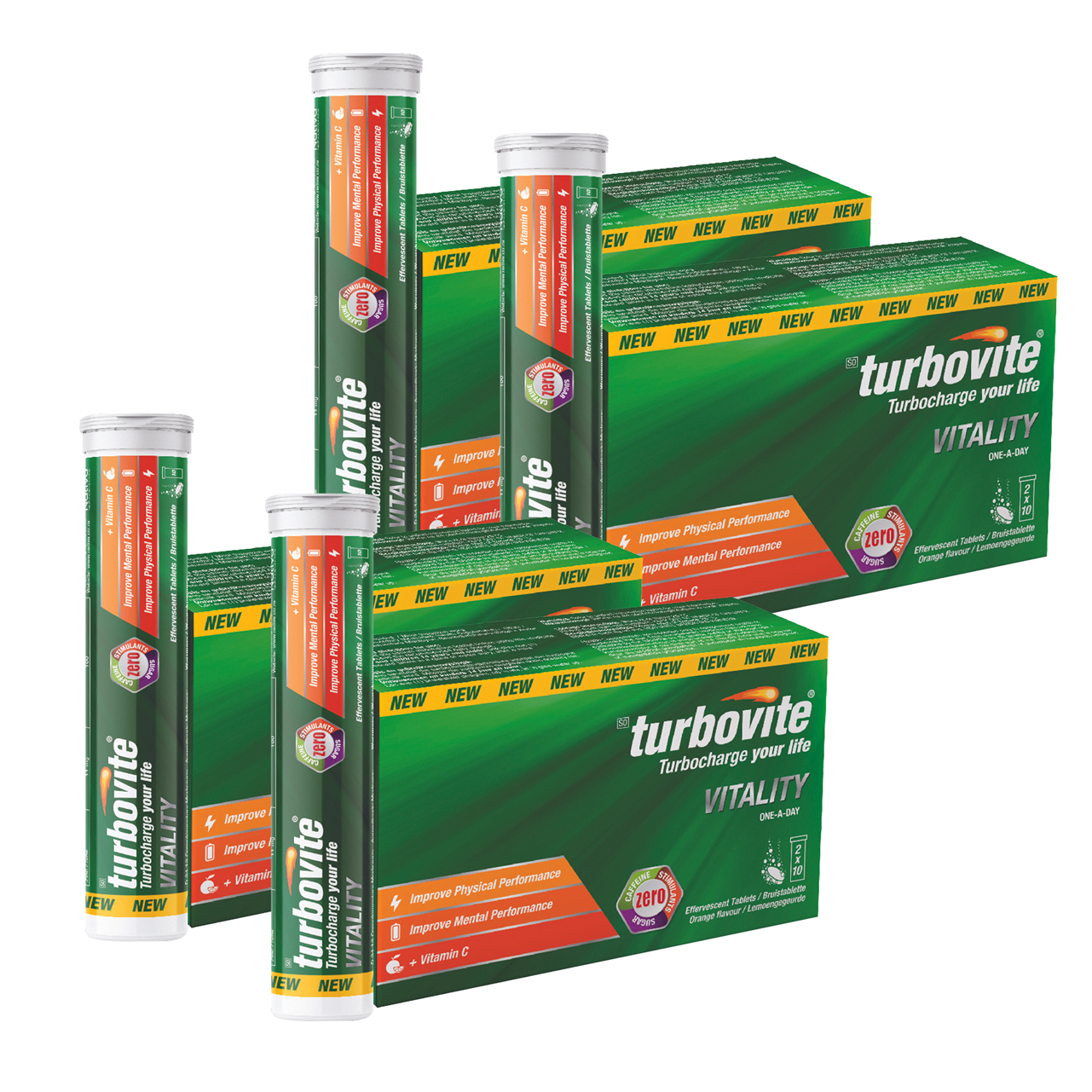Turbovite 4x 10's Vitality Effervescent Tablets | OneDayOnly