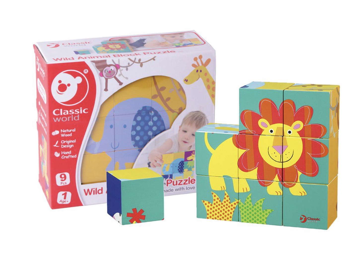 26% off on 9-Piece Wild Animals Block Puzzle | OneDayOnly