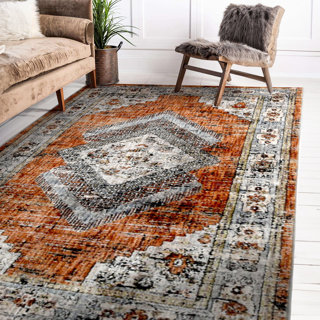 57% off on Home & Comfort Alise Burnt Rug | OneDayOnly