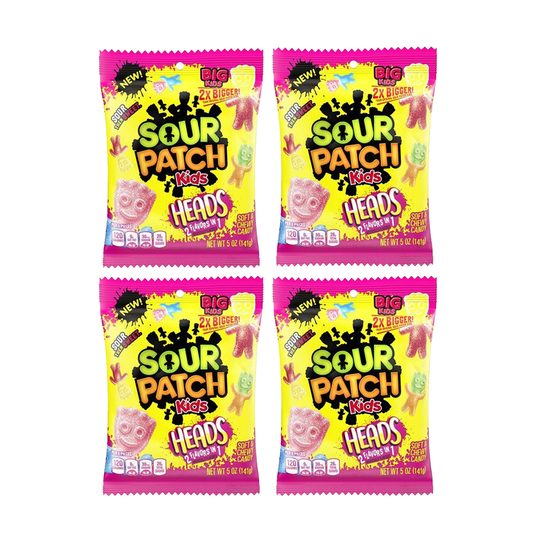 22% off on 4x 141g Heads 2 in 1 Candy Bags | OneDayOnly