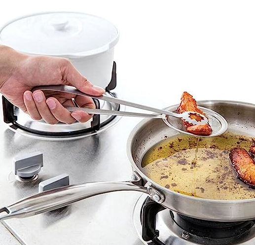 48% off on 2x Stainless Steel Strainer Clamp Tongs | OneDayOnly