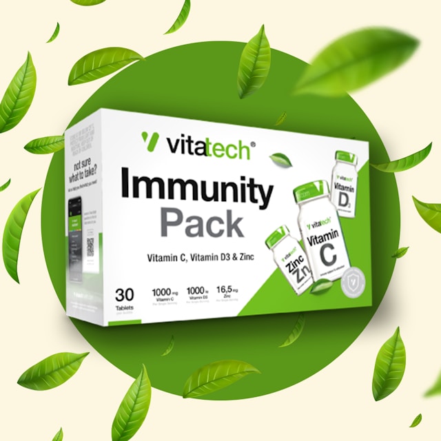 Vitatech Vitamin C, D3 & Zinc Immunity Pack | OneDayOnly