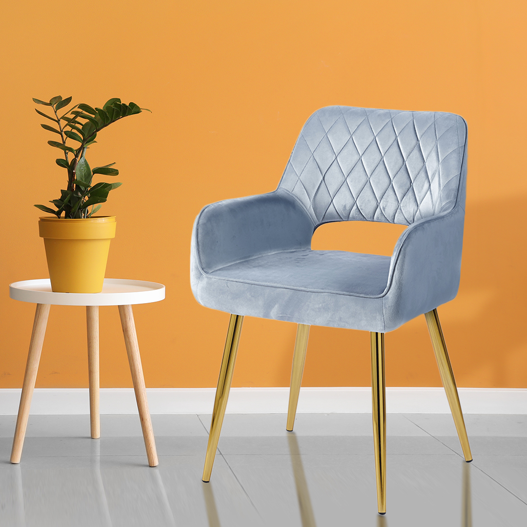 25% off on Akhona Blue Velvet Dining Chair | OneDayOnly