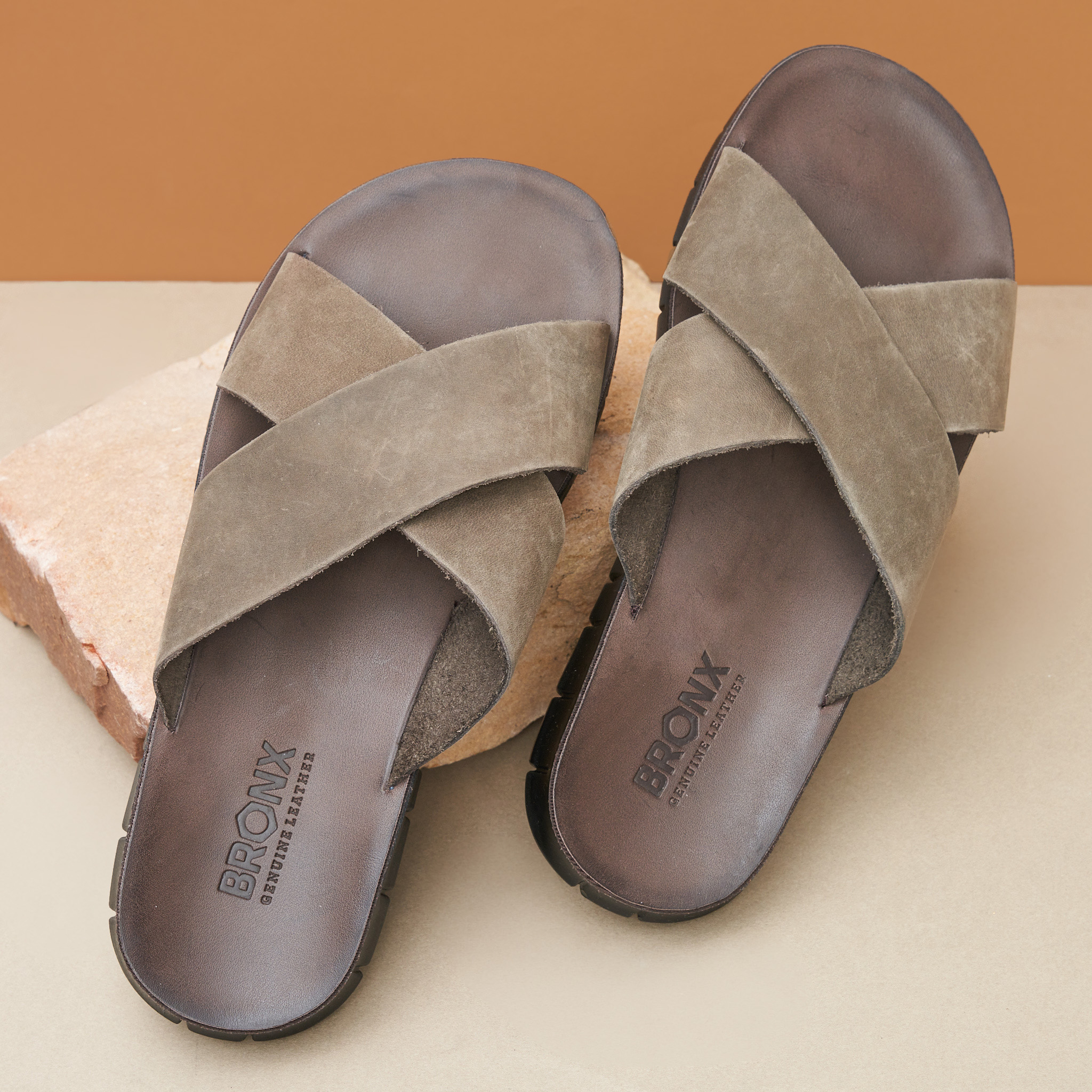 34% off on Men's Leather Brutus Crossover Sandals | OneDayOnly