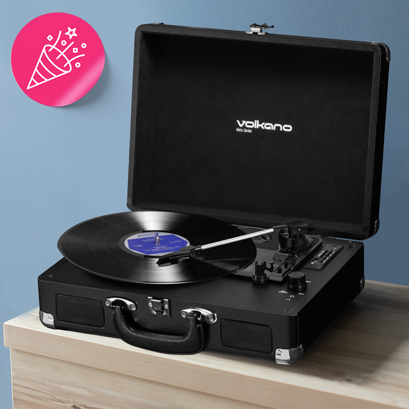 27% off on Volkano Retro Portable Vinyl Player | OneDayOnly