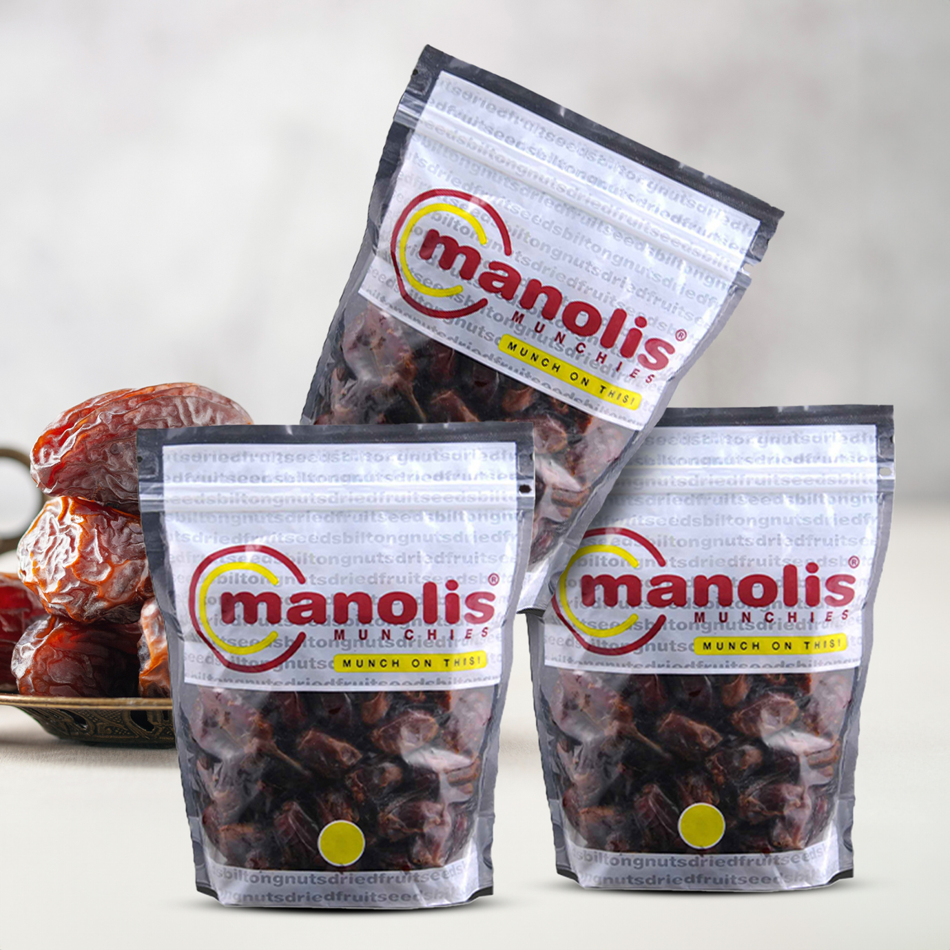 Manolis Munchies 3x 1kg Pitted Dates | OneDayOnly