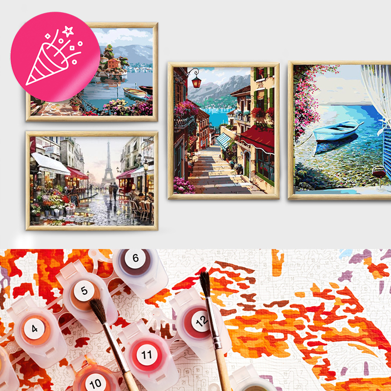 46% off on 40x50cm Frame Assorted Painting by Numbers | OneDayOnly