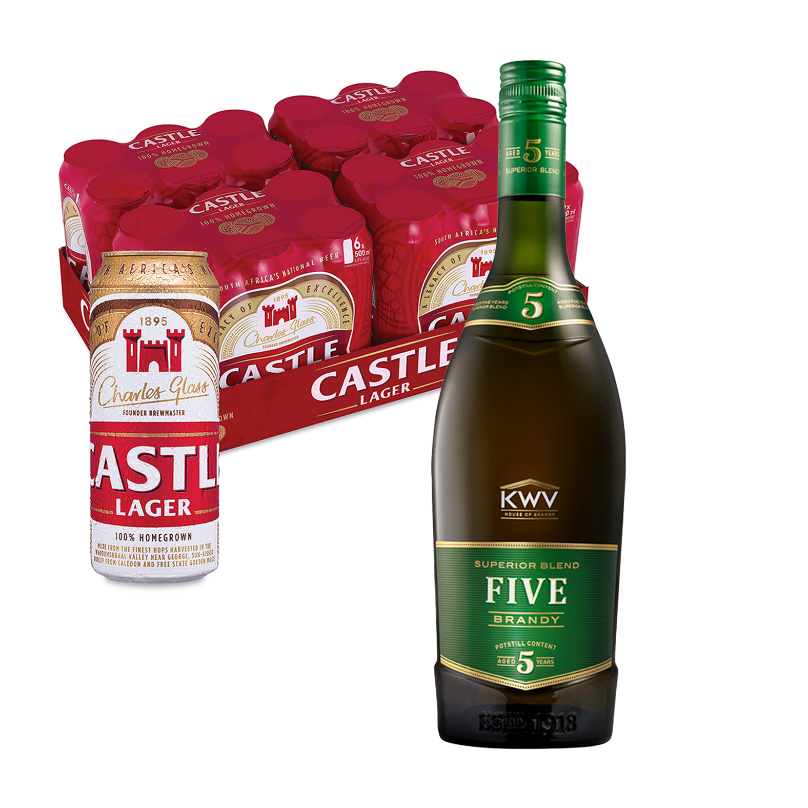22% off on KWV & SAB Brandy & Beer Combo | OneDayOnly