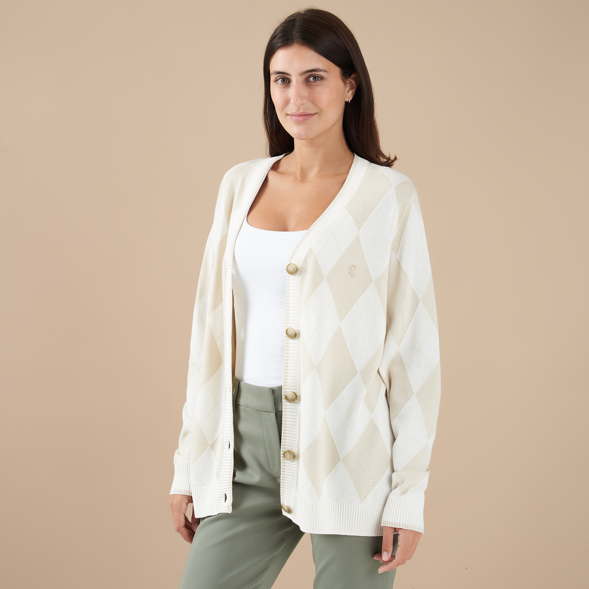 33% off on Ladies Stone Argyle Cardigan | OneDayOnly