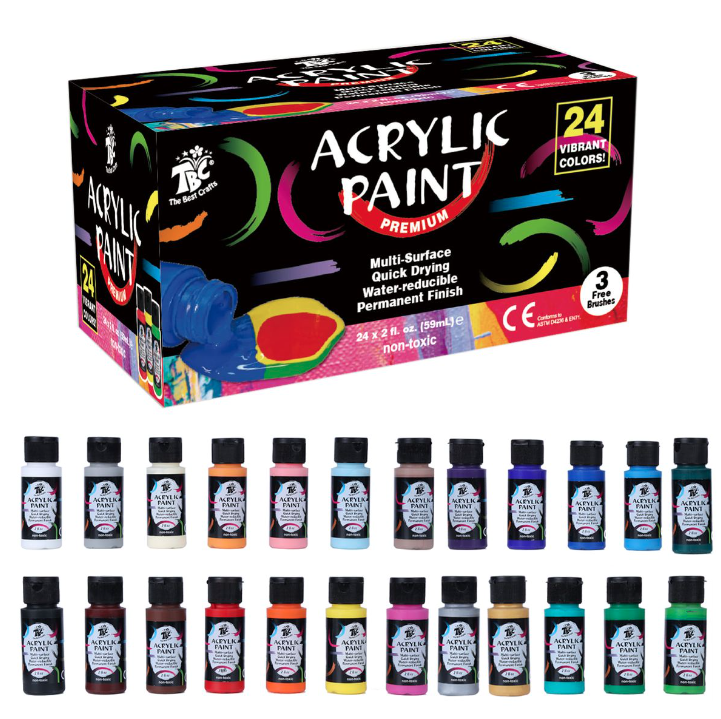 26% off on 24-Piece 59ml Acrylic Paint Set | OneDayOnly