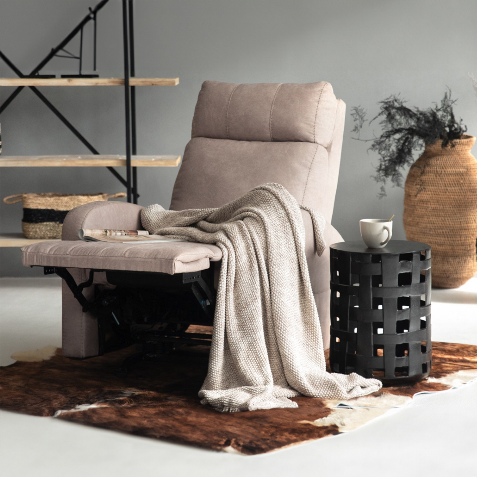 R500 off on Benton Rocker Fabric Recliner | OneDayOnly