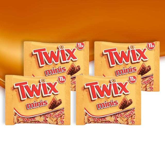 4x 250g Mini Twix Chocolate Bags | OneDayOnly