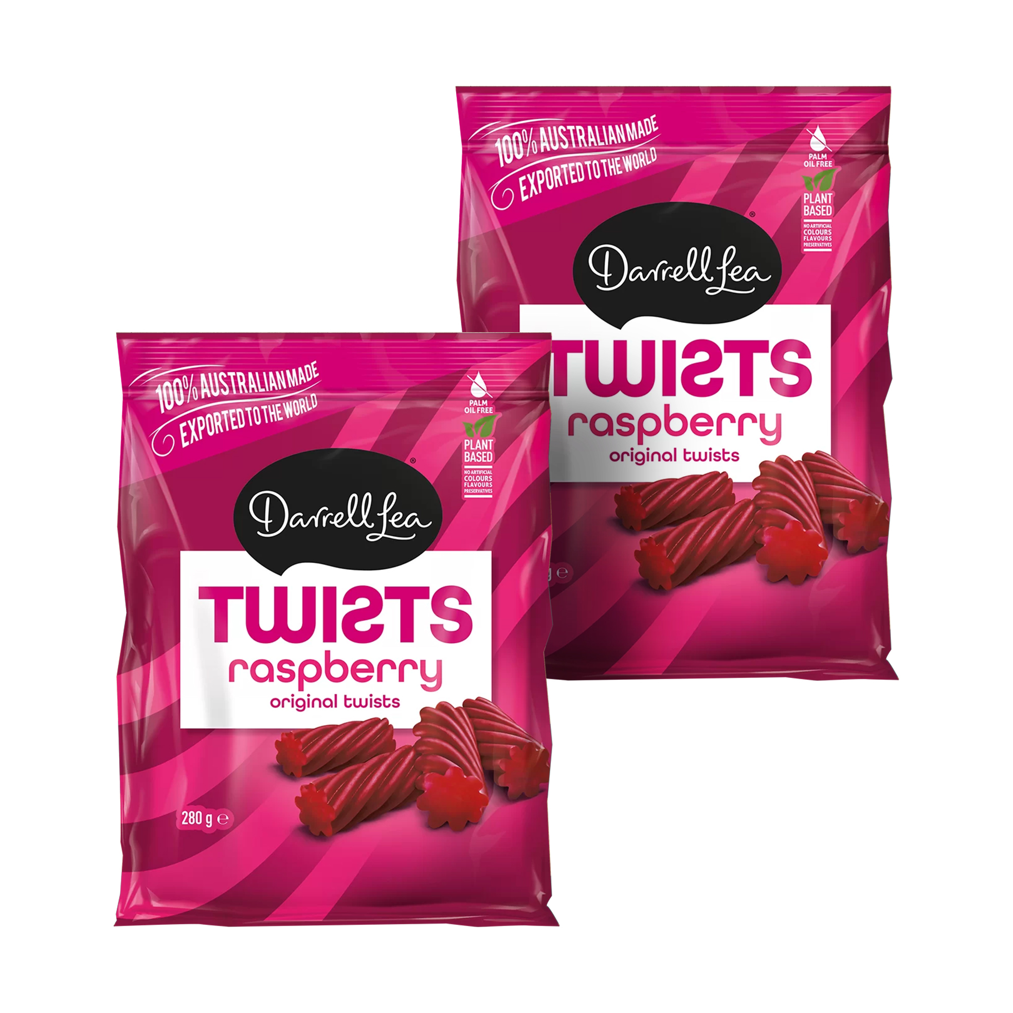 27% off on Darrell Lea 2x 280g Raspberry Twists | OneDayOnly