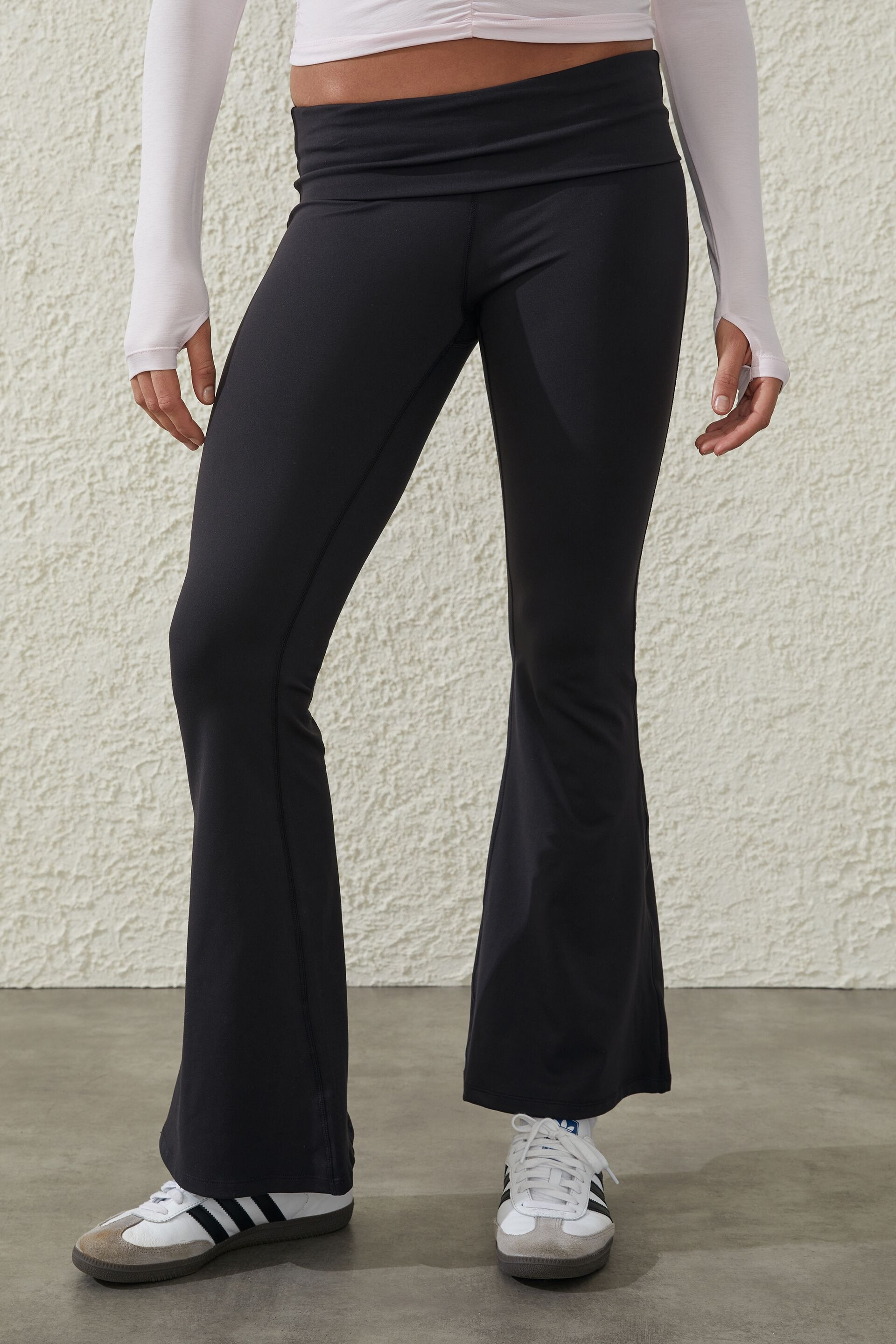 46% off on Ladies Fold Over Flare Tights | OneDayOnly