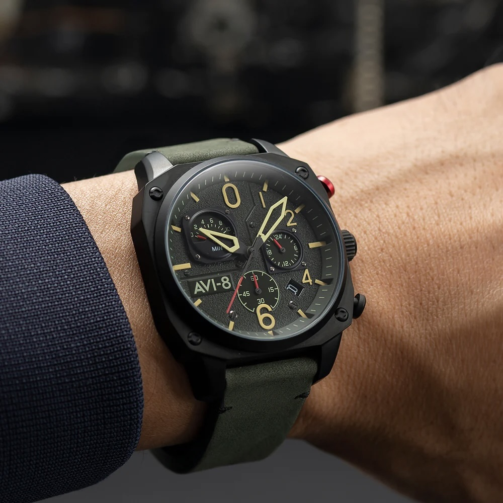 56% off on AVI-8 Men's Green Hunter Watch | OneDayOnly
