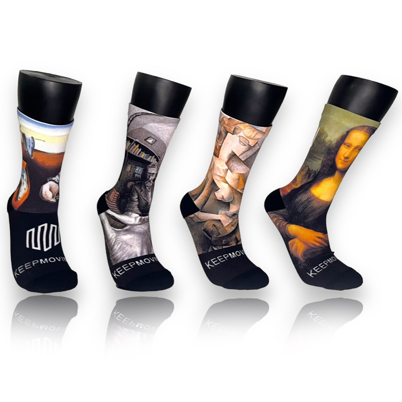 50% off on 4x Unisex Art Painting Socks | OneDayOnly