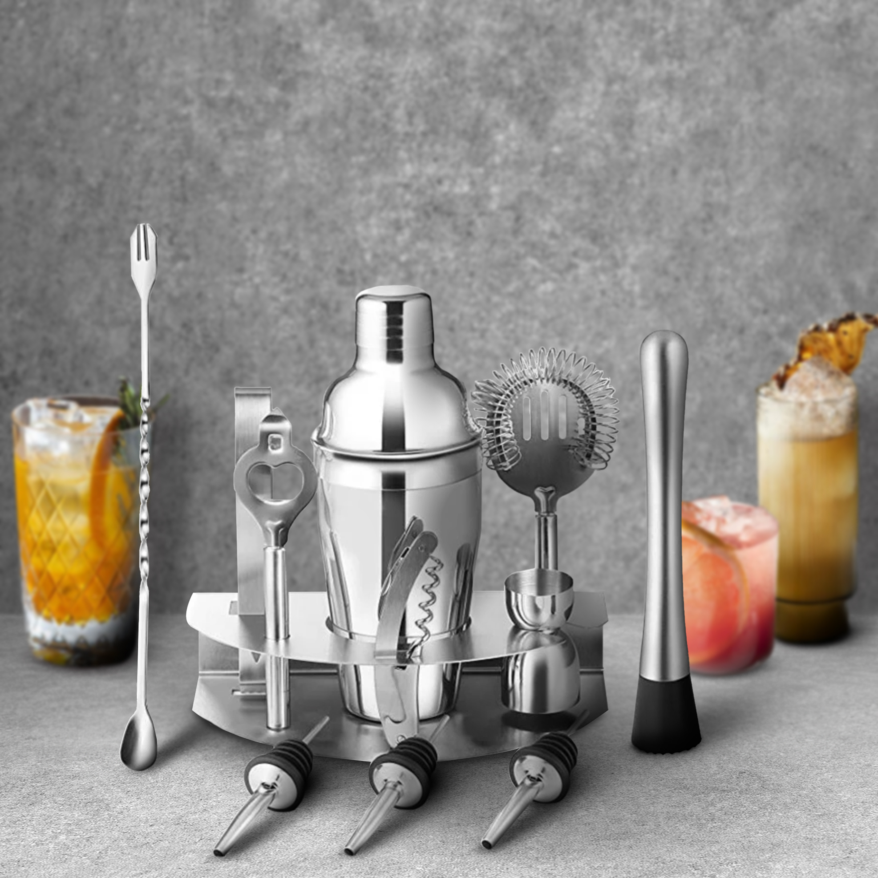 25% off on 12-Piece Stainless Steel Cocktail Set | OneDayOnly