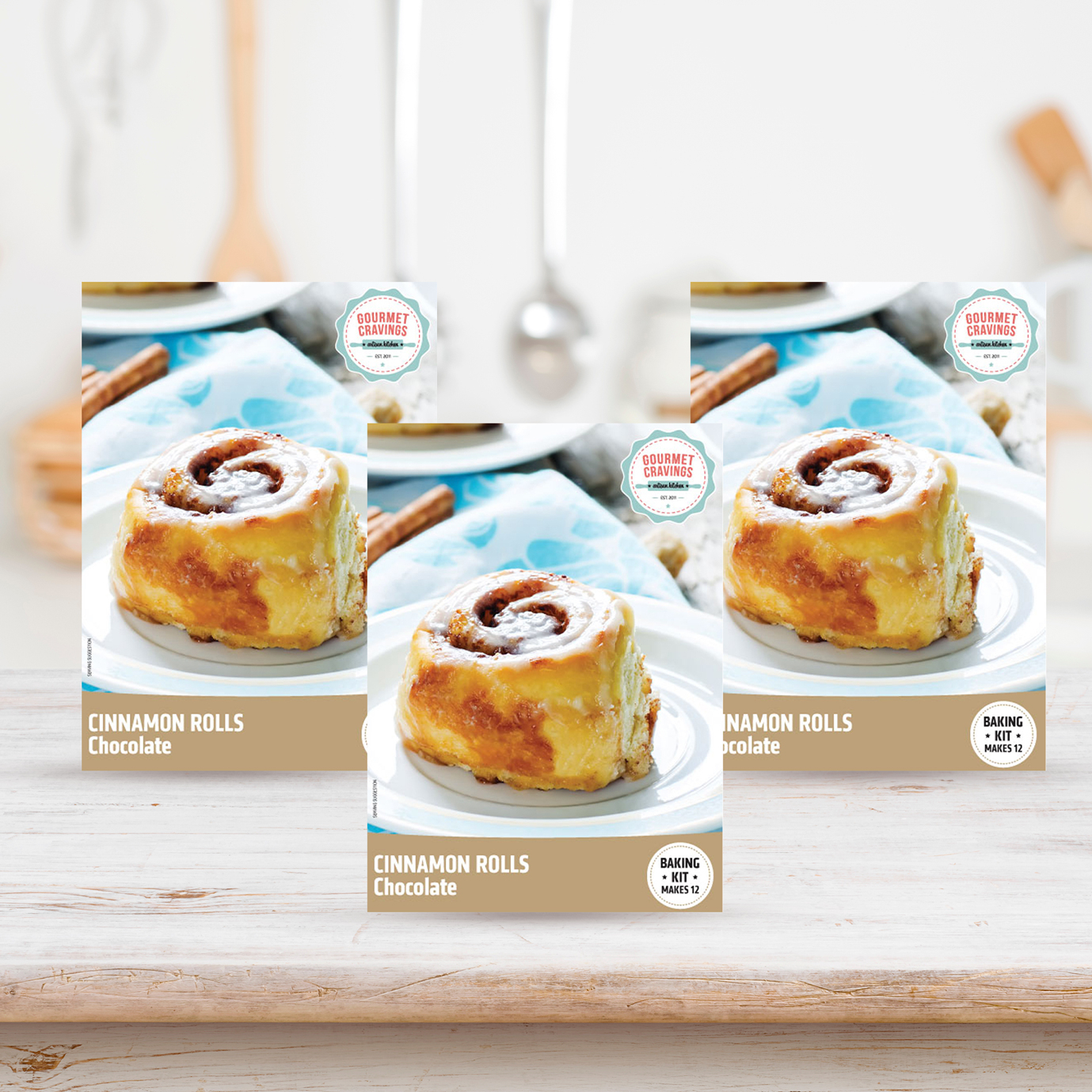 25% off on 3x Cinnamon Rolls Baking Kits | OneDayOnly