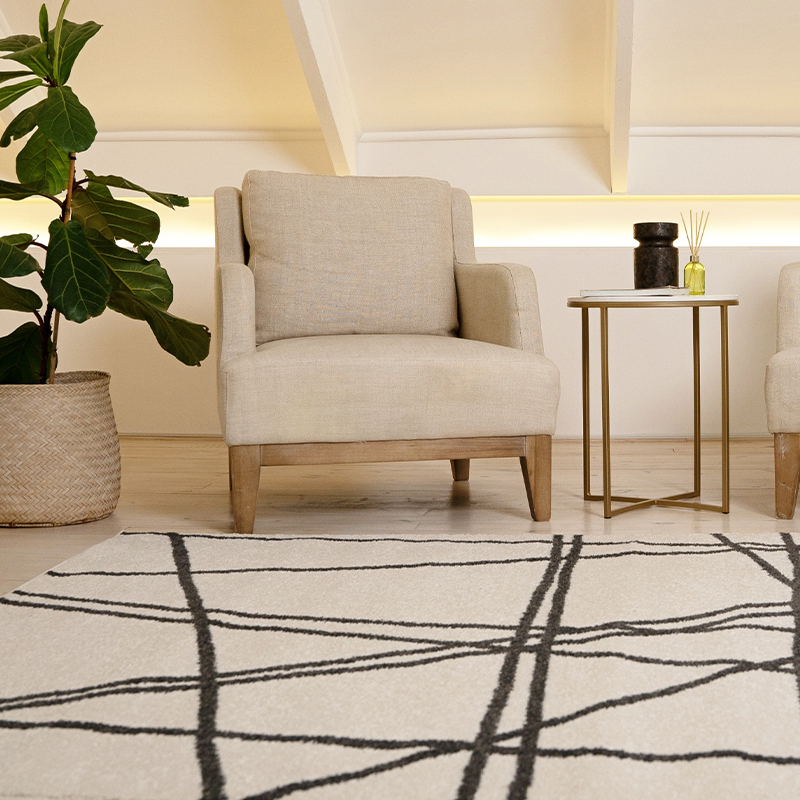 51% off on Fume Stripped Abstract Rug | OneDayOnly