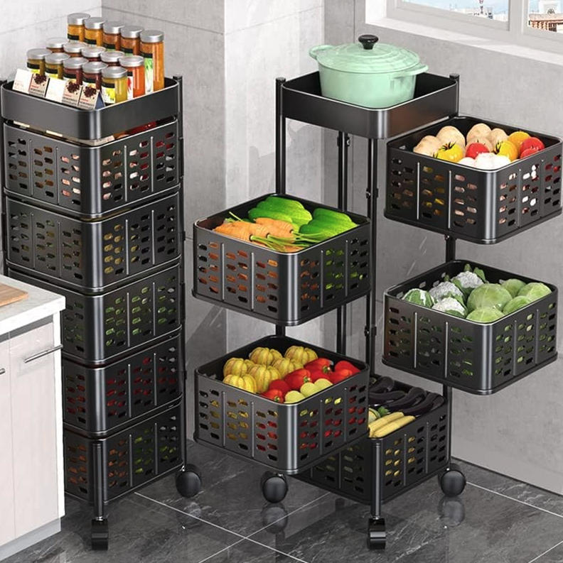 33% off on 5-Tier Rotating Mesh Storage Trolley | OneDayOnly
