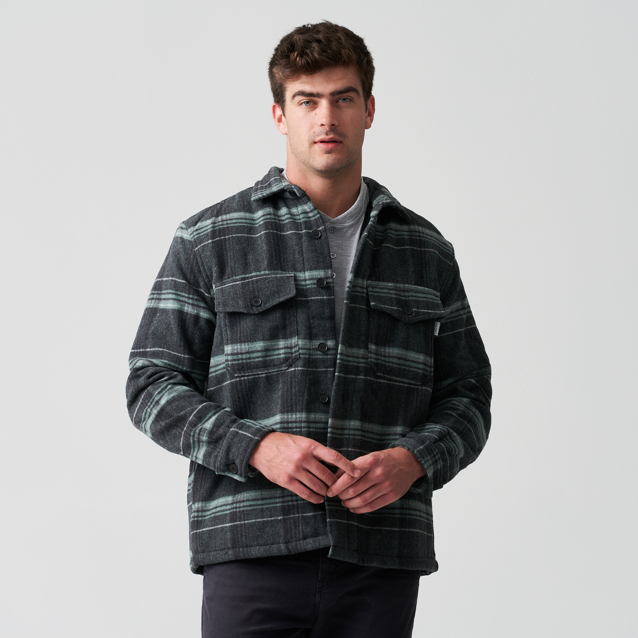 50% off on Teesav Men's Sage Check Shaket | OneDayOnly