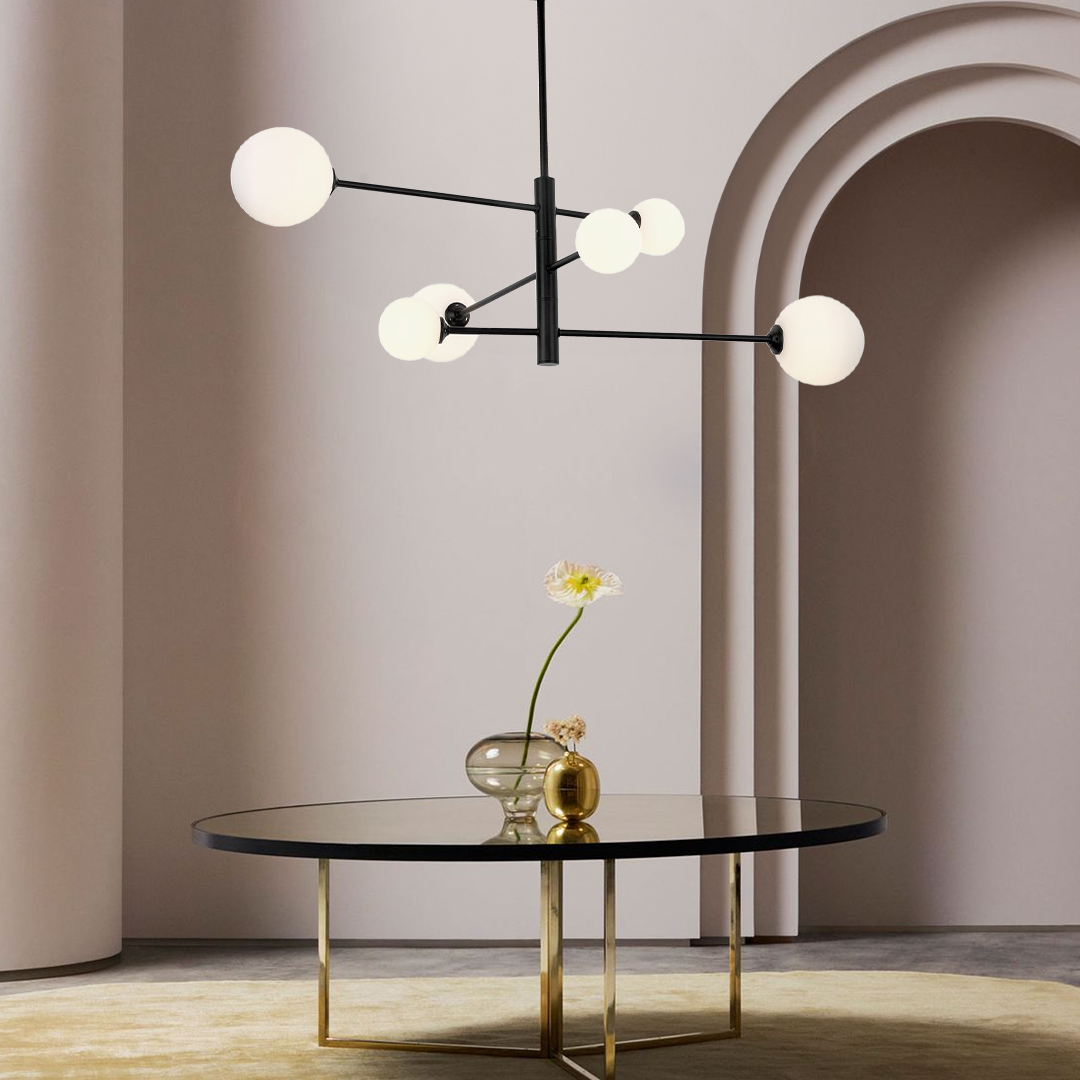 30% off on Leah Metal and Opal Glass Chandelier | OneDayOnly