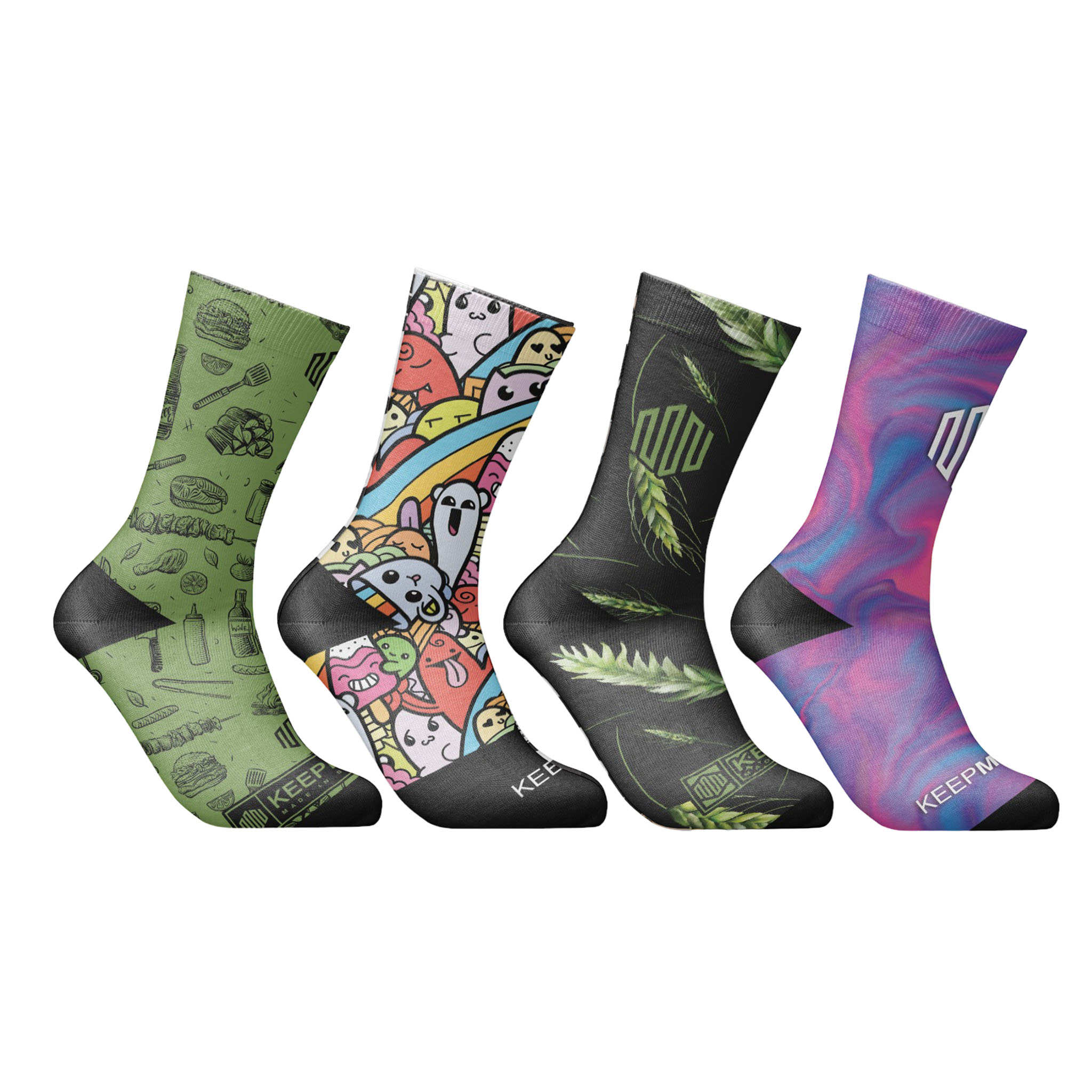 50% off on 4x Unisex Creative Socks | OneDayOnly