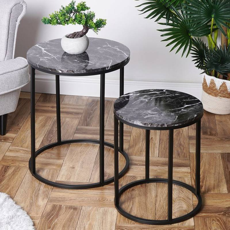 58% off on Trends 2x Round Metal Side Tables | OneDayOnly