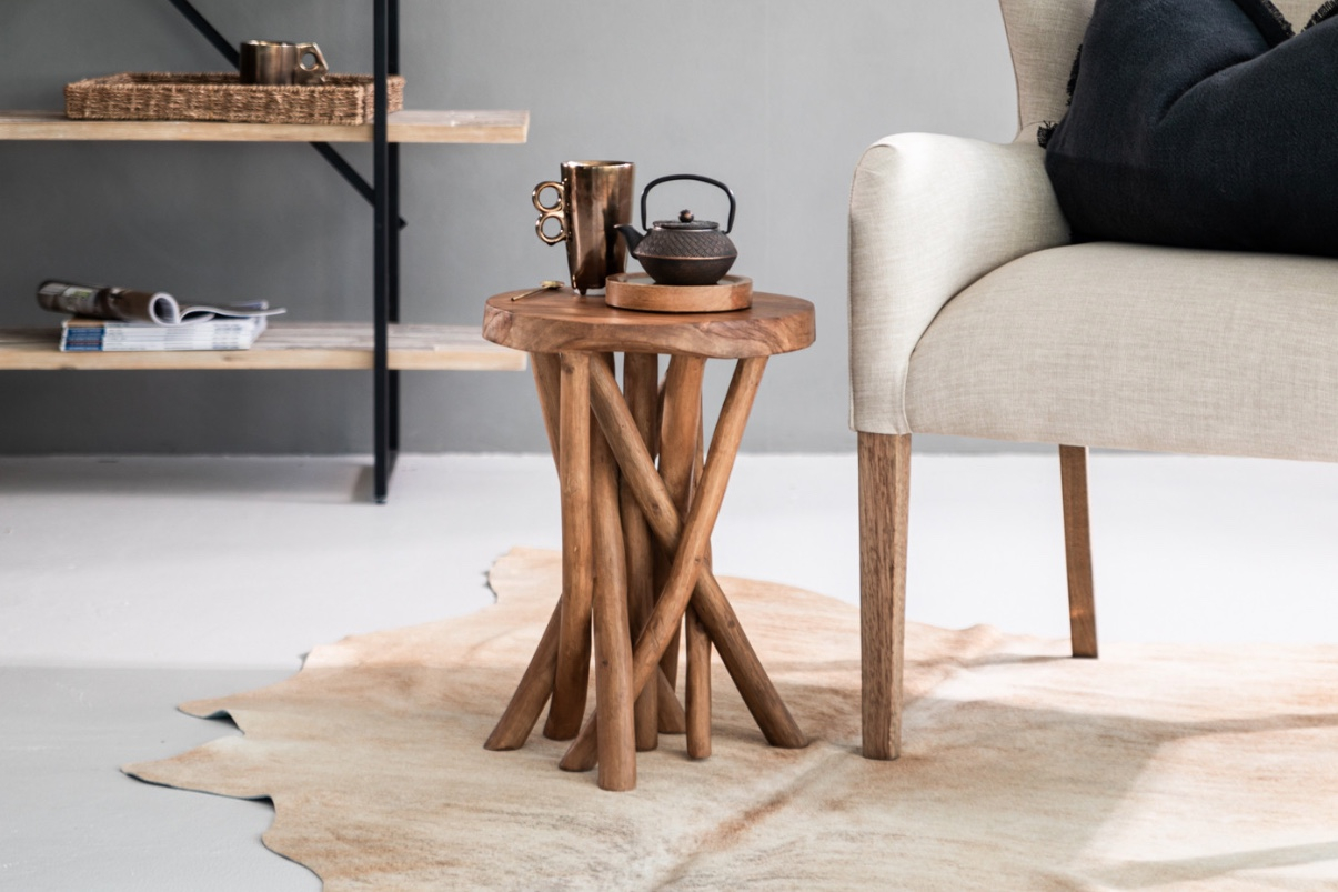 20% off on Taris Teak Wood Round Side Table | OneDayOnly