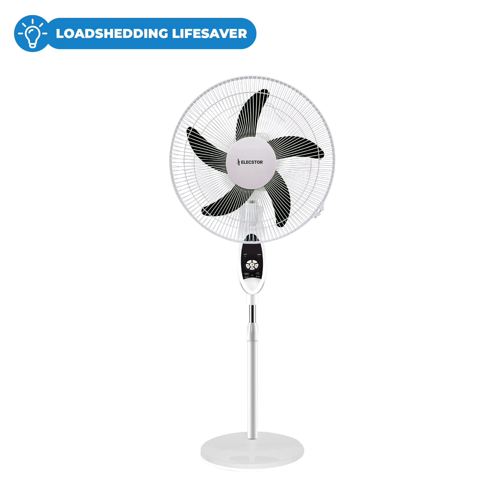 R300 off on Elecstor Rechargeable Pedestal Fan | OneDayOnly
