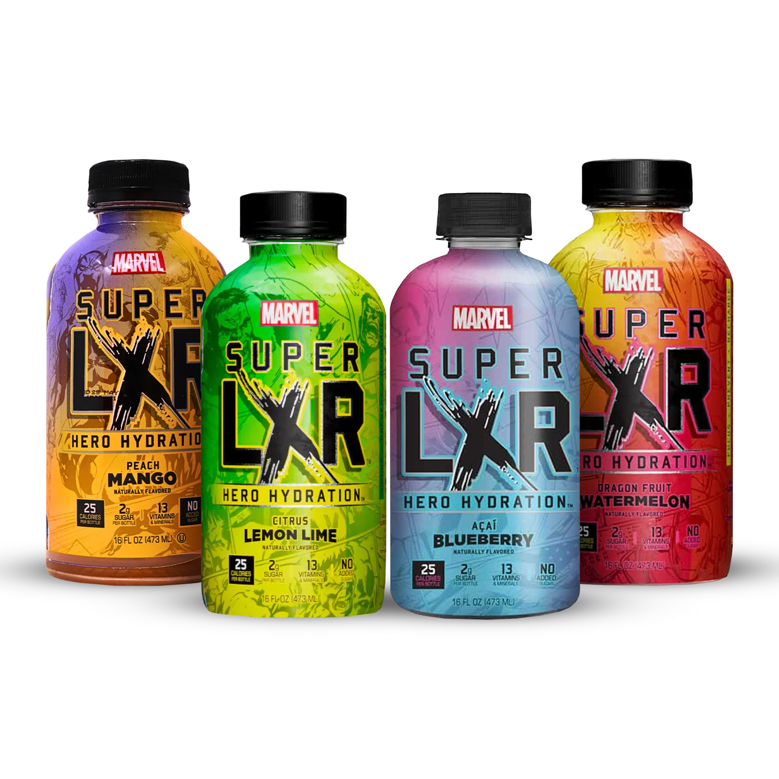 4x 473ml Marvel Hero Hydration Drinks | OneDayOnly