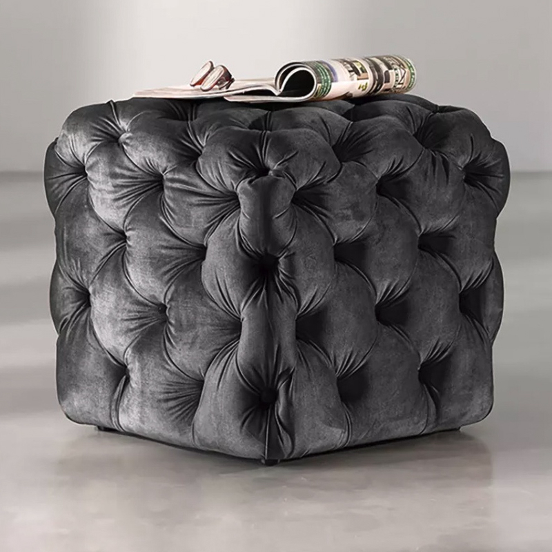15% off on Barkley Tufted Velvet Cube Ottoman | OneDayOnly