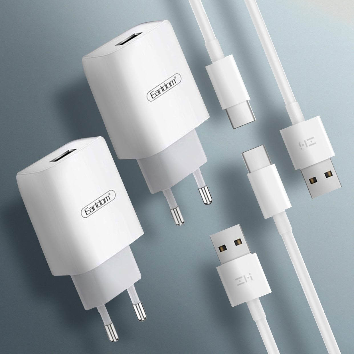 68% off on Earldom 2x Charging Blocks & Cables | OneDayOnly