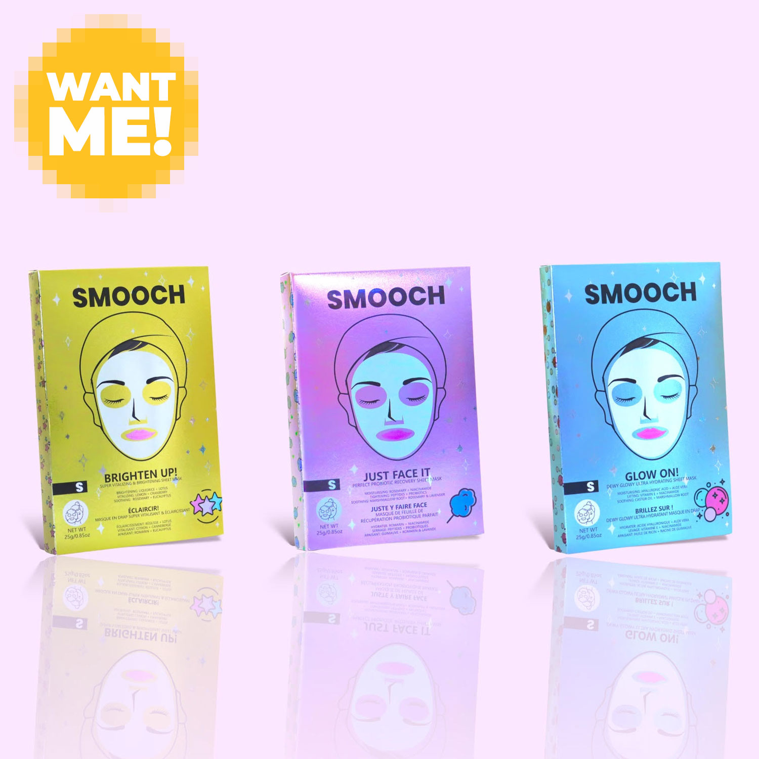 47% off on SMOOCH 3x 3's Sheet Masks | OneDayOnly