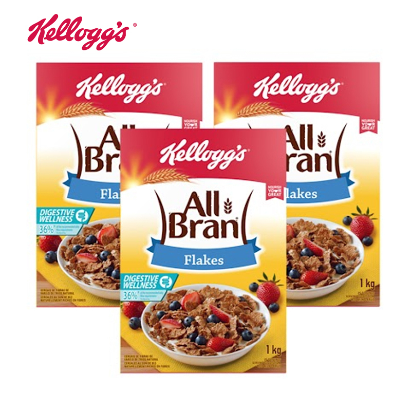 50% off on Kellogg's® 3x 1kg All Bran Flakes | OneDayOnly