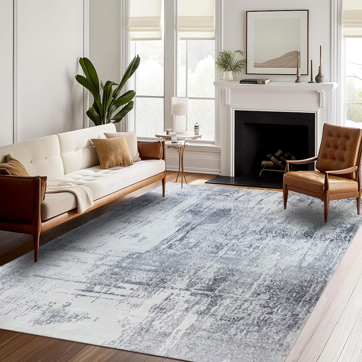50% off on Orion Grey Modern Abstract Rug | OneDayOnly